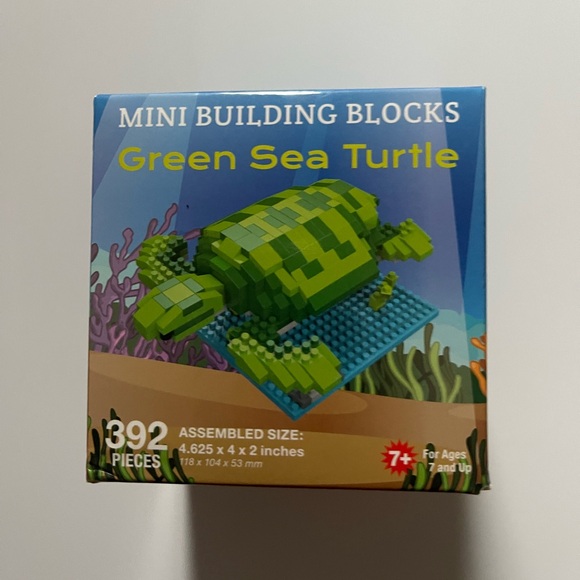 Toys | Mini Building Blocks Green Sea Turtle Toynew | Poshmark